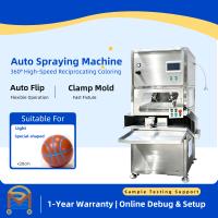 China Mini Plastic Toy Basketball Automatic Spray Painting Machine for Water Based Paint Finishing for sale