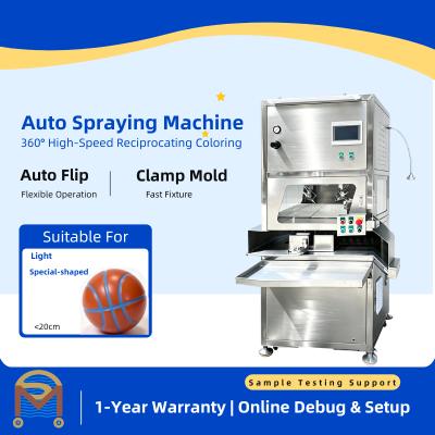 China Mini Plastic Toy Basketball Automatic Spray Painting Machine for Water Based Paint Finishing for sale