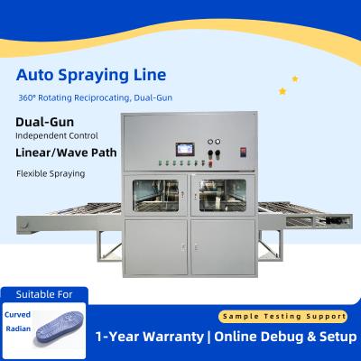 China Blue Shoe Sole Automatic Painting Equipment for Water Based Paint Coating for sale