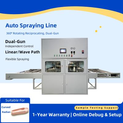 China Pink Shoe Sole Automatic Spray Painting Machine for Water Based Paint Finishing for sale