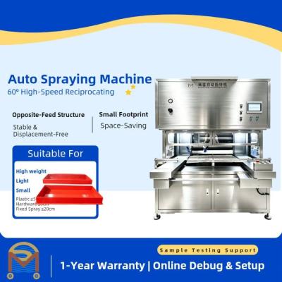 China 600X5B 360-Degree Rotating Spray Gun Automatic Spray Painting Machine for Metal Square Box Surface Coating for sale