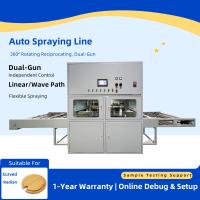 China Wooden Cup Lids Precision Automatic Spray Coating Equipment for Uniform Gloss Paint Finishing for sale