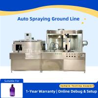 China Cosmetic Glass Vials Gradient Color Automatic Spray Coating Equipment for Gloss Finish for sale