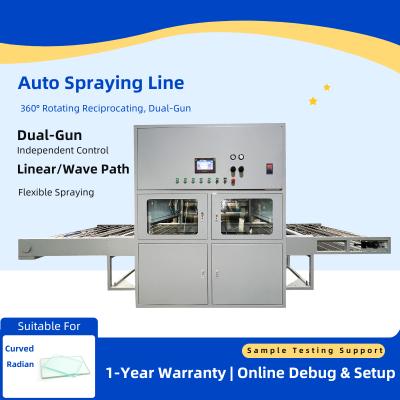 China Flat Glass Panels Automatic Spray Coating Equipment for Surface Painting Production Line for sale