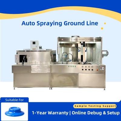 China Small Plastic Toy Parts Painting Equipment Automated Spray Coating Line for Toy Figures Shells Caps for sale
