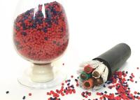 China Flame Retardant Black PVC Compound Granules 1.5g/cm³ Density for Wire Cable Insulation Material for sale