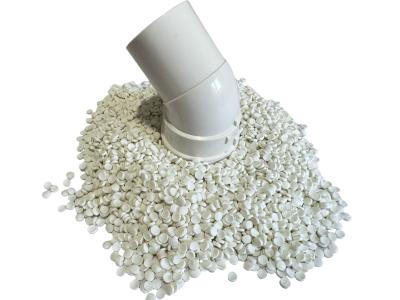 China White Rigid UPVC PVC Compound Granules for Bend Pipe Fittings - Shore D80 Hardness, 1.33-1.55 g/cm³ Density, RoHS Certified for sale