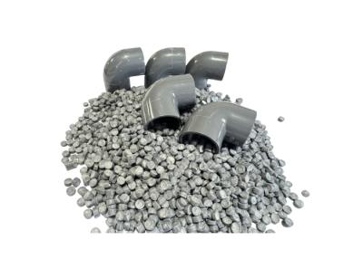 China White PVC Compound Granules for Pipe Fittings - 1.36-1.60 g/cm³ Density, 70-88 Shore A Hardness, Injection Grade Material for sale