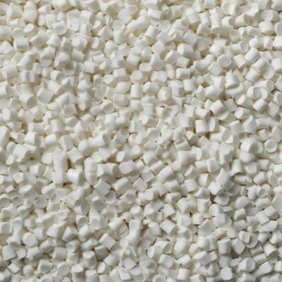 China PVC Compound Granules White 80°C Heat Resistant Injection Molding Grade 25kg Bag for sale