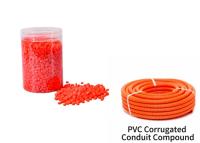 China PVC Corrugated Conduit Compound Self-Extinguishing Granules 25kg Bag for Cable Protection for sale