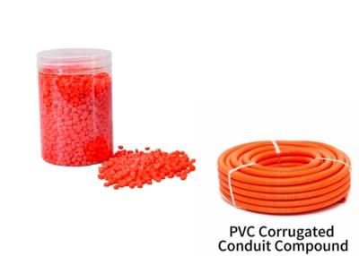 China PVC Corrugated Conduit Compound Self-Extinguishing Granules 25kg Bag for Cable Protection for sale