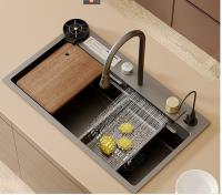 China Home Hotel Restaurant Washroom Stainless Steel Single Bowl Above Counter Wash Basin for sale