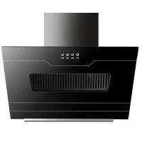 China Aluminum Housing Modern Kitchen Chimney Custom Island Curve Glass Range Hood Extractor for sale