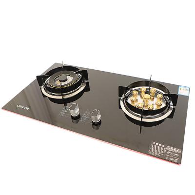 China Automatic Piezo Ignition Gas Stove Tengao Metal Edging Table Top Knob Button Natural Gas for sale