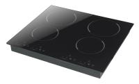 China 4 Burner Black Induction Cooker with Extraction DIAMOND 60 Made in Italy Design for sale
