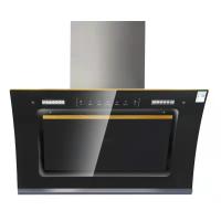 China Black Side Suction Range Hood with 11-14 m3/min Air Exhaust Rate Low Energy Consumption for sale