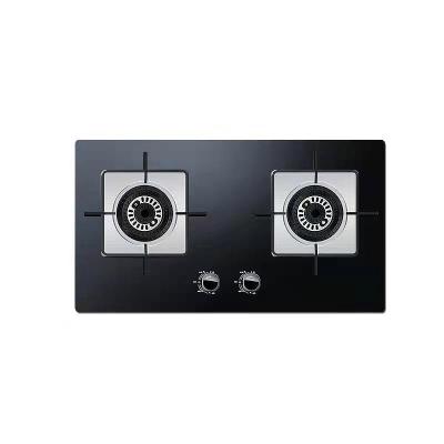 China Explosion Proof Glass Panel Gas Stove with Thermocouple Flameout Protection 2 Burner for sale