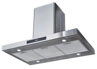 China 220V Stainless Steel Tempered Glass Large Suction Double Suction Range Hood for Kitchen for sale