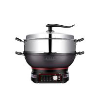 China Tempered Glass Lid Electric Frying Pan for Oil-Free and Energy-Saving Cooking for sale