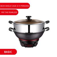 China Tempered Glass Lid Electric Frying Pan for Oil-Free and Energy-Saving Cooking for sale