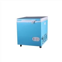 China Capacity 90L 12v 220v ac dc freezer mini fridge for car draw solar chest refrigerator for sale