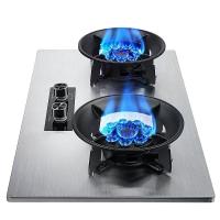 China Automatic Ignition Glass 2 Burner Table Top Ceramic Surface Gas Stove Cooker for Home for sale