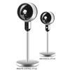 China Hotel 50 Inch White Black Pedestal AC Fan with Rechargeable Battery and Remote Control for sale
