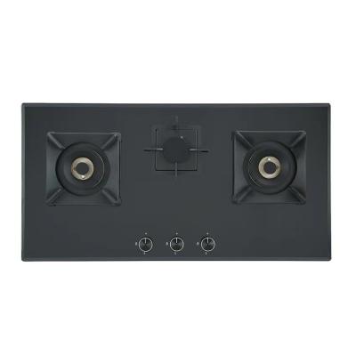 China Automatic Piezo Ignition 3 Burner Stainless Steel Gas Stove for Desktop Embedded Type for sale