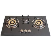 China Automatic Piezo Ignition 3 Burner Stainless Steel Gas Stove for Desktop Embedded Type for sale