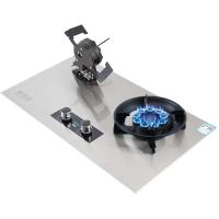 China Kitchen Cooking Appliance Tengao Metal Edging Table Top Knob Button Natural Gas / Double Burner Gas Stove for sale
