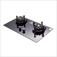 China 2 Burner Gas Cooktop Stove LPG NG Built in Black Tempered Glass Power Source Gas for sale