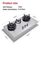 China Flameout Protection Gas Cooking Stove 2 3 4 5 6 Burner Cooker Stove Gas Hob  Built for sale
