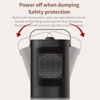 China Small Mini Heater Vertical Household Heater ABS Infrared PTC Three Second Heat Heater for sale