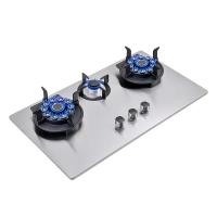 China 3 Burner Gas Cooktops for Home and Commercial Blue  Flame Stove Stand Wok Cooker for sale