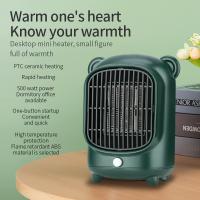 China 500W PTC Ceramic Electric Fan Portable Smart Personal Mini Retro Space Heater With CE for sale