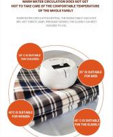 China 80*180 Power 60W Quite Screen Display Temperature Control Heated Warm Water Blanket for sale