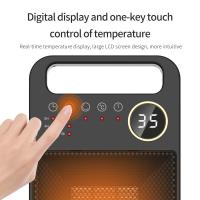 China Touch Screen Electric Heating Portable PTC Ceramic Fan with Remote and Installation for sale