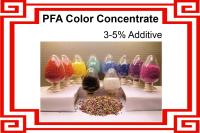 China PFA Color Masterbatch / PFA Color Concentrate / Colored PFA Resin / 10 Standard Color Supply for sale