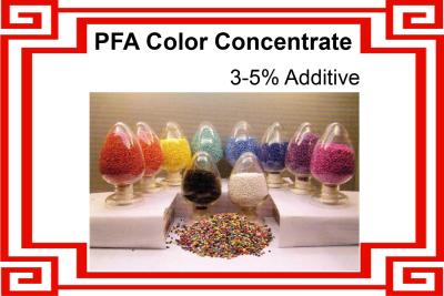 China PFA Color Masterbatch / PFA Color Concentrate / Colored PFA Resin / 10 Standard Color Supply for sale