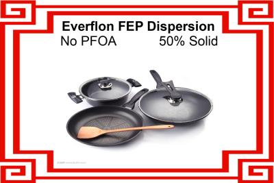 China FEP Dispersion / 50% Solid Content / Non Stick Coating Grade / Aqueous Liquid / No PFOA for sale