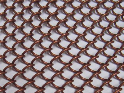 China Bronze Color Metal Coil Drapery , Hanging Wire Mesh Room Dividers For Ceiling for sale