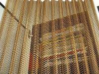 China Bronze Color Metal Coil Drapery , Hanging Wire Mesh Room Dividers For Ceiling for sale