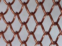 China Metal Decorative Wire Mesh Curtain Antique Brass Color For Room Divider for sale