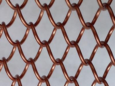 China Metal Decorative Wire Mesh Curtain Antique Brass Color For Room Divider for sale