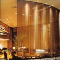 China Metal Decorative Wire Mesh Curtain Antique Brass Color For Room Divider for sale