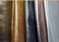China Metallic Sequined Aluminum Mesh Shower Curtain , Mesh Drapery Fabric Soft Texture for sale