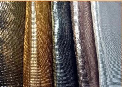China Flexible Metal Bead Curtain Room Divider , Metal Sequin Fabric For Decoration for sale