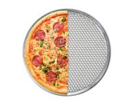 China Durable 16 Inch Pizza Mesh Screen Metal Tray Seamless Aluminum Rim FDA Certificated  for sale