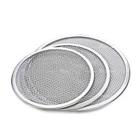 China Durable 16 Inch Pizza Mesh Screen Metal Tray Seamless Aluminum Rim FDA Certificated  for sale