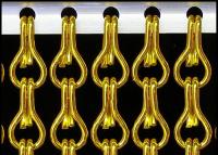 China Anodized Aluminum Wire Mesh Curtain ,Chain Link  Fly Curtain For Window / Door for sale